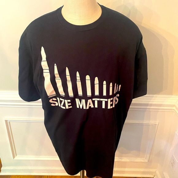 Practical Tees | Shirts | Size Does Matter Bullets Caliber Mens Tshirt ...